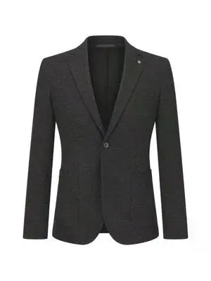 L.B.M. 1911 Single-breasted Textured Blazer - Grey