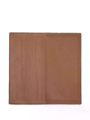 Loewe Anagram-pattern Frayed Scarf - Brown