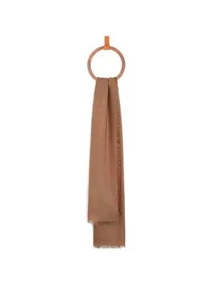 Loewe Anagram-pattern Frayed Scarf
