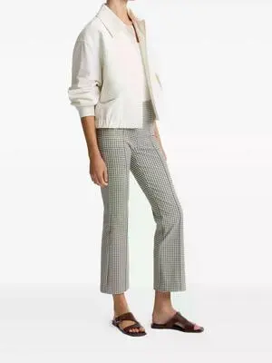 Vince Niki Gingham Flared Trousers - Grey