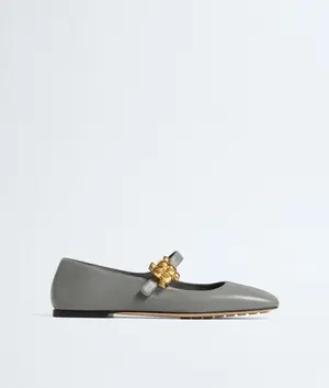 Bottega Veneta Charlotte Mary-jane Ballerina - Basalt