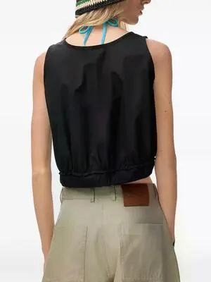 Loewe Anagram Embroidered Drawstring Tank Top - Black