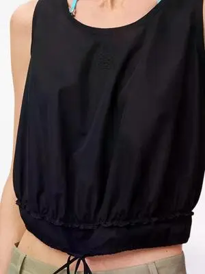 Loewe Anagram Embroidered Drawstring Tank Top - Black