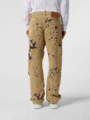 Philipp Plein Destroyed Beach Wide Leg Jeans