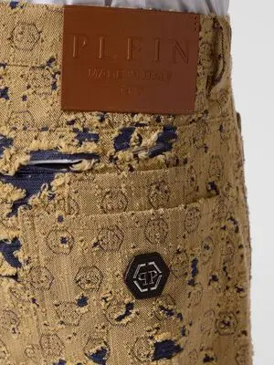 Philipp Plein Destroyed Beach Wide Leg Jeans