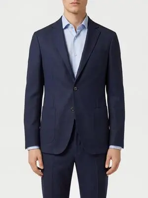 SARTORIO NAPOLI Single-breasted Peak Lapel Blazer In Cashmere And Silk - Blue
