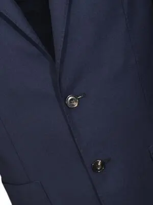 SARTORIO NAPOLI Single-breasted Peak Lapel Blazer In Cashmere And Silk - Blue