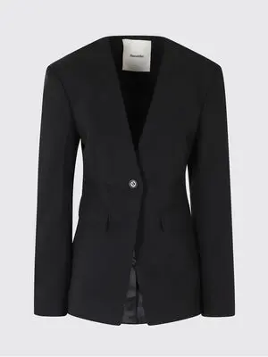 Nanushka Cropped Single-breasted Silk-blend Blazer