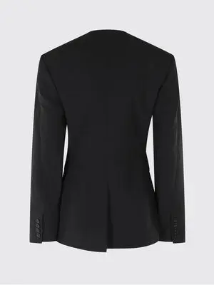 Nanushka Cropped Single-breasted Silk-blend Blazer