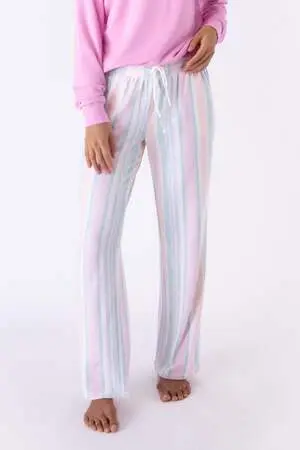 PJ Salvage Baja Babe Striped Wide-leg Pants - Ivory