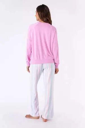 PJ Salvage Baja Babe Striped Wide-leg Pants