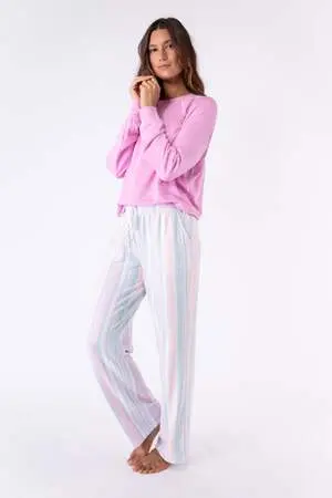 PJ Salvage Baja Babe Striped Wide-leg Pants