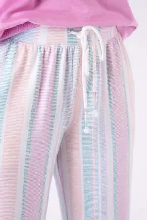 PJ Salvage Baja Babe Striped Wide-leg Pants