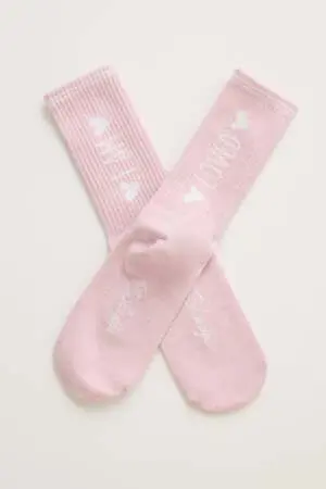 PJ Salvage Loved Ribbed Crew Socks
