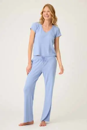 PJ Salvage Baby Peachy Waffle Lounge Pants
