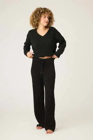 PJ Salvage Chenille Cable Knit Lounge Pants