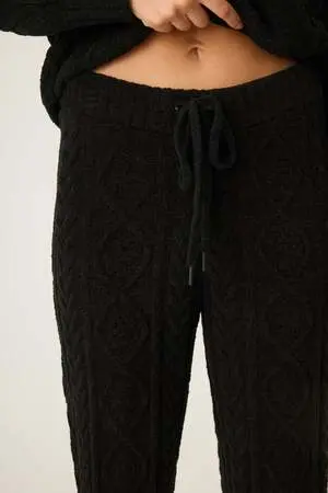 PJ Salvage Chenille Cable Knit Lounge Pants