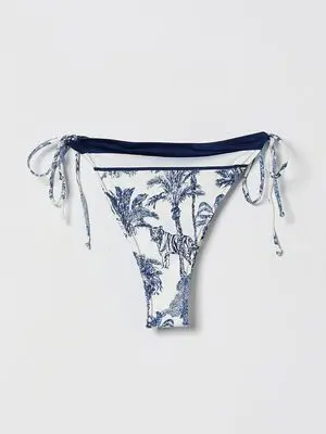 MC2 SAINT BARTH Abstract Wave Print Bikini Bottoms - White
