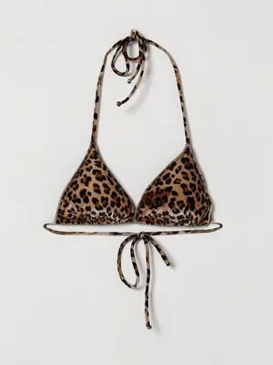 MC2 SAINT BARTH Animalier Print Bikini Top - Pink