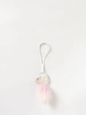 DIESEL® Key Chain With Fur Detail - Pink
