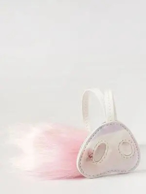 DIESEL® Key Chain With Fur Detail - Pink