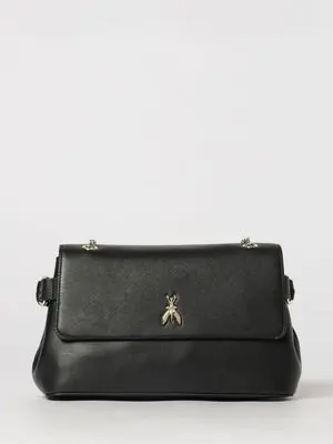 Patrizia Pepe Flared Smooth Leather Shoulder Bag With Sliding Chain Handle