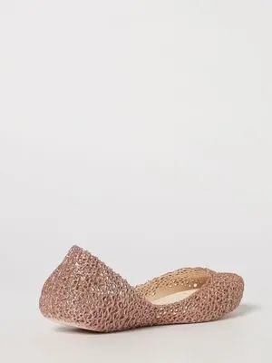 Melissa Campana Perforated Glitter Pvc Ballet Flats - Beige