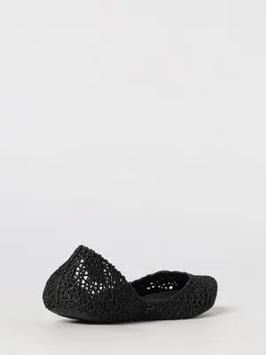 Melissa Campana Perforated Glitter Pvc Ballet Flats - Black