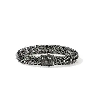John Hardy Icon Chain Bracelet, Dark Gemstones, 10.5mm - Silver