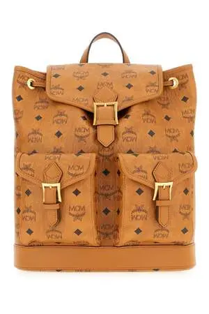 Mcm Monogrammed Leather Backpack - Multicolor