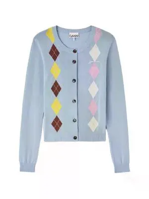 Ganni Round Neck Cardigans For Women