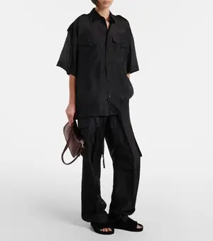 Phoebe Philo Silk Cargo Pants