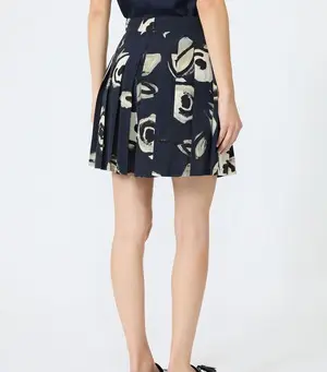 Max Mara Printed Silk Shorts With Tie Sash