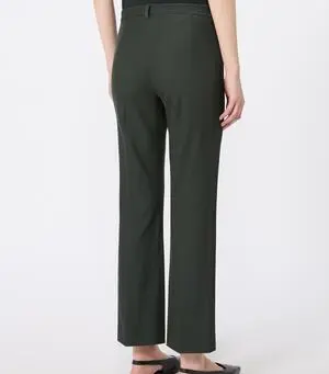 Max Mara Cotton-blend Flared Trousers - Green