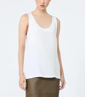 Max Mara Silk Embroidered Tank Top