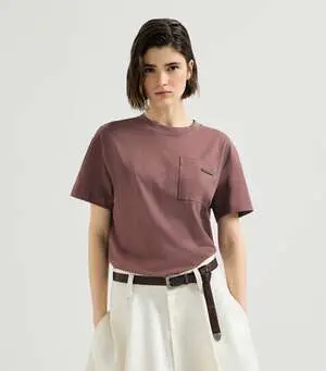 Brunello Cucinelli Cotton Patch Pocket T-shirt - Purple