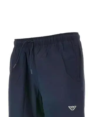 Emporio Armani Navy Swim Shorts With Logo Patch
