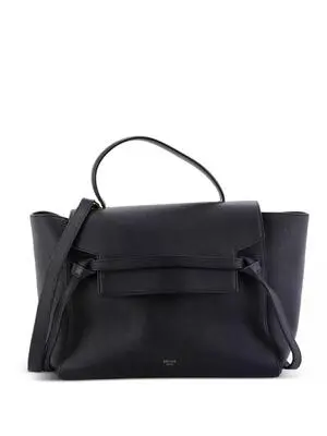 Celine Textured Leather Mini Shoulder Bag - Black