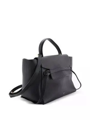 Celine Textured Leather Mini Shoulder Bag - Black