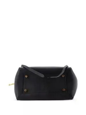 Celine Textured Leather Mini Shoulder Bag - Black