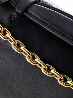 LOUIS VUITTON Monogram Leather Chain Shoulder Bag - Black