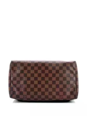 LOUIS VUITTON Speedy Handbag Damier 30 Satchel - Brown