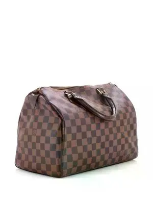 LOUIS VUITTON Speedy Handbag Damier 30 Satchel - Brown