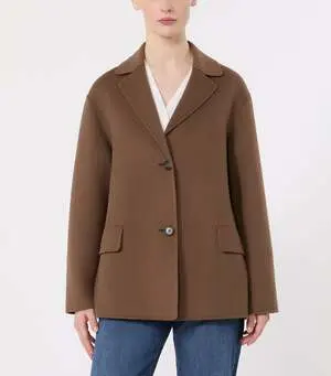Max Mara Virgin Wool Single-breasted Blazer - Brown