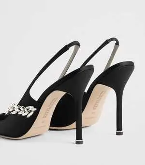 Balenciaga X Manolo Blahnik Embellished Slingback Heels