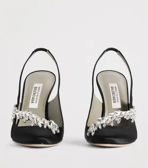 Balenciaga X Manolo Blahnik Embellished Slingback Heels