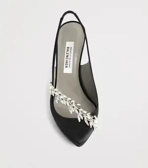 Balenciaga X Manolo Blahnik Embellished Slingback Heels