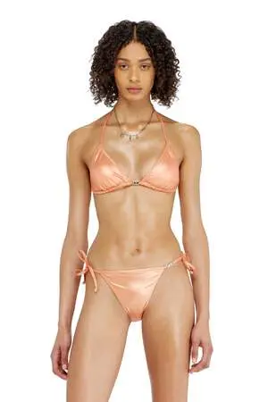 DIESEL® Diesel Shimmering Triangle Bikini Top Orange