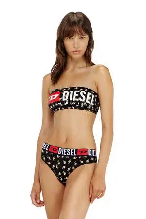 DIESEL® Cotton Bandeau Bra With All-over Floral Print