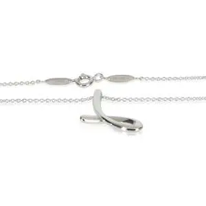 Tiffany & Co. Sterling Silver Elsa Peretti Alphabet Initial J Pendant Necklace